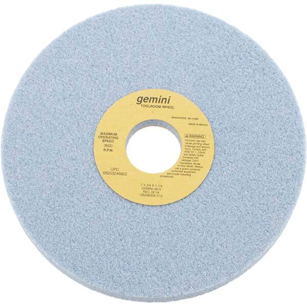 7" Diam x 1-1/4" Hole x 3/4" Thick, H Hardness, 46 Grit Surface ...