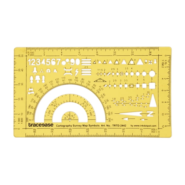 Traceease Map Drafting Cartography Survey Map Symbols Template Drawing ...