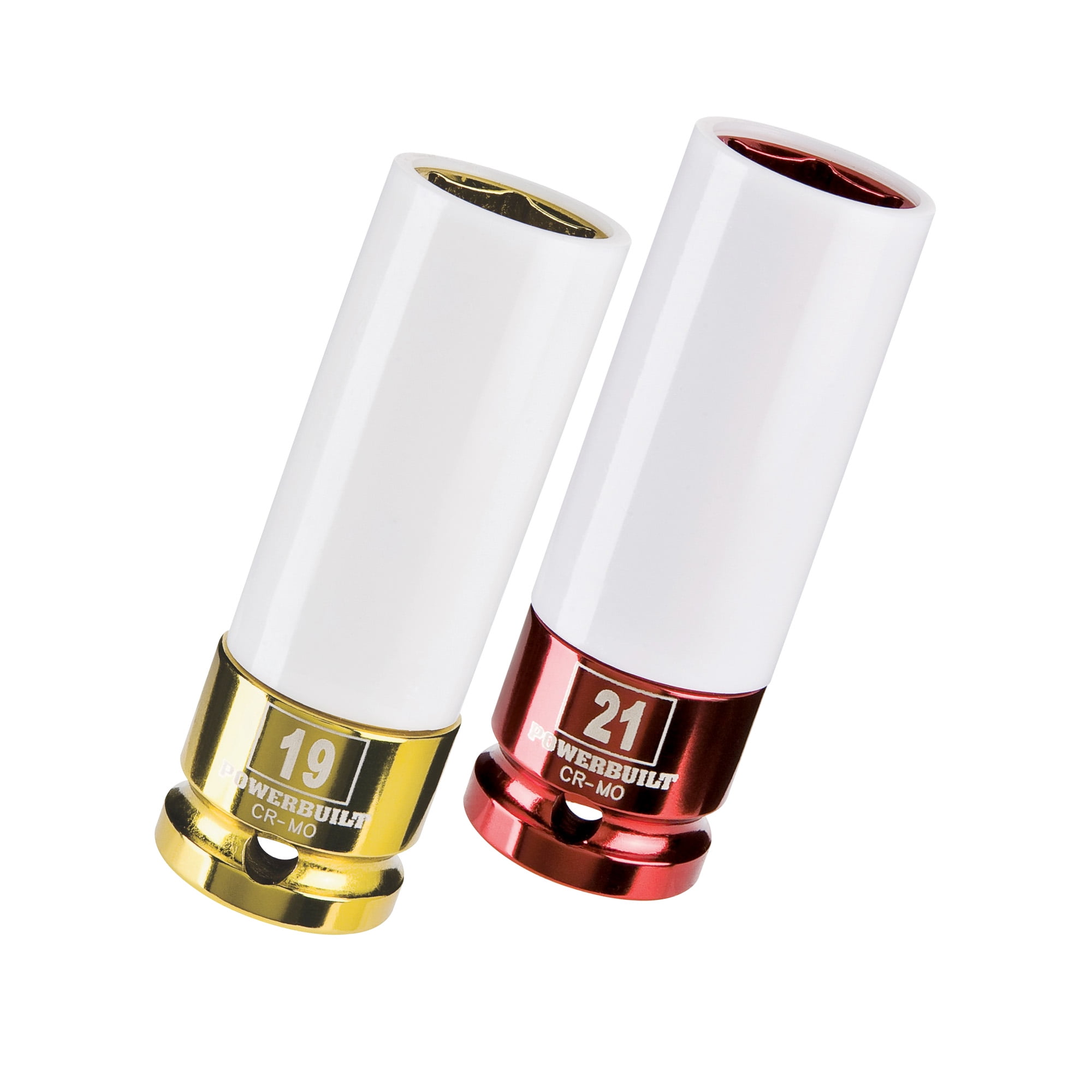 Powerbuilt 2 Piece Metric 19mm and 21mm Wheel Lug Nut Socket Set ...