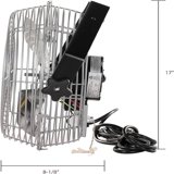 TPI 12"" Industrial Workstation Wall Mount Fan 900 CFM 1/12 HP ...