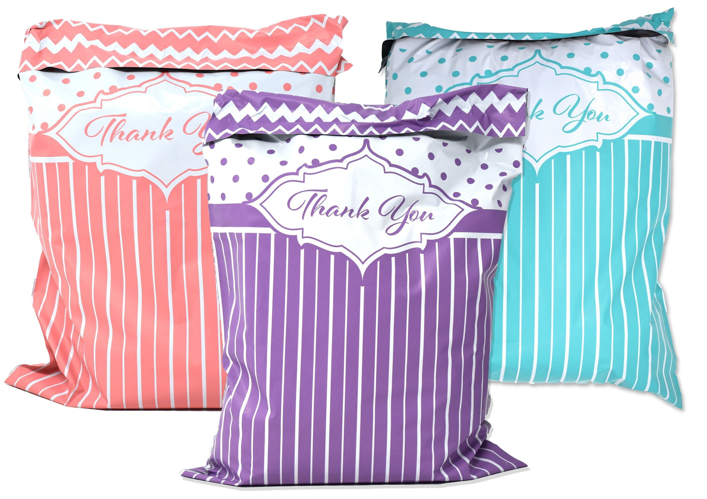 10 Designs! Ultimate Thank you Poly Mailers Collection, 10x13" Combo ...