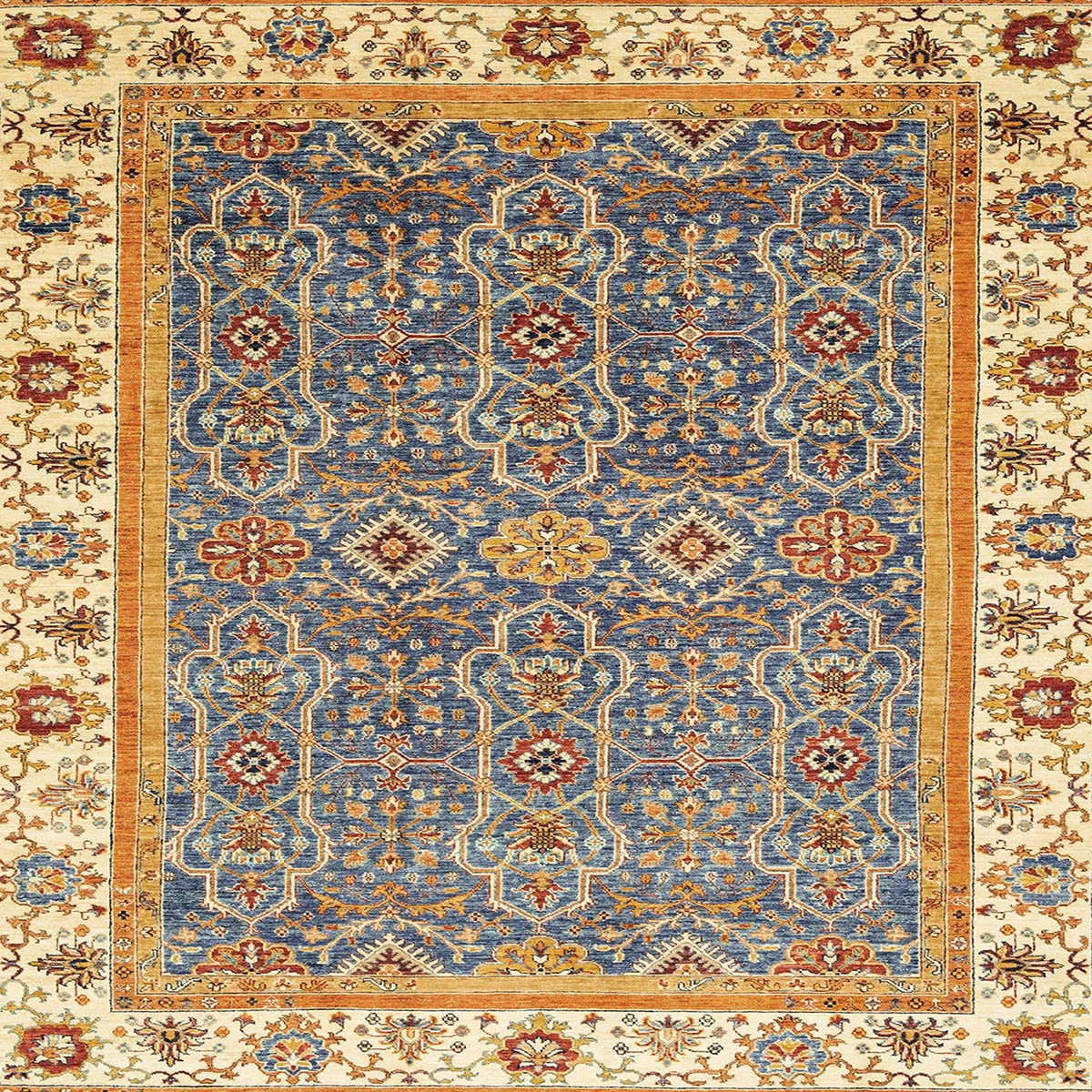 Ahgly Company Indoor Square Abstract Yellow Abstract Area Rugs, 8 ...