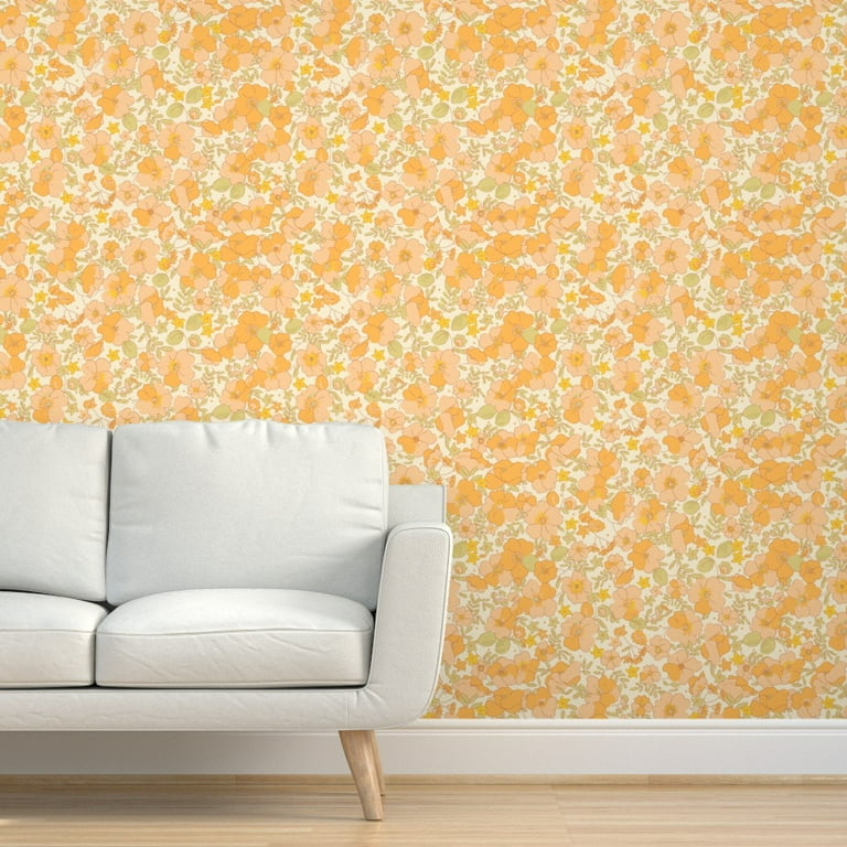 Peach Vintage Wallpaper