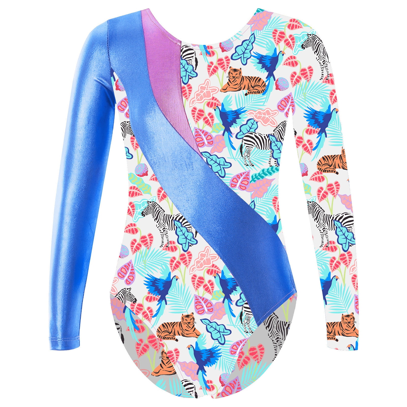 MSemis Kids Girls Gymnastics Dancewear Sparkly Long Sleeves Leotards ...
