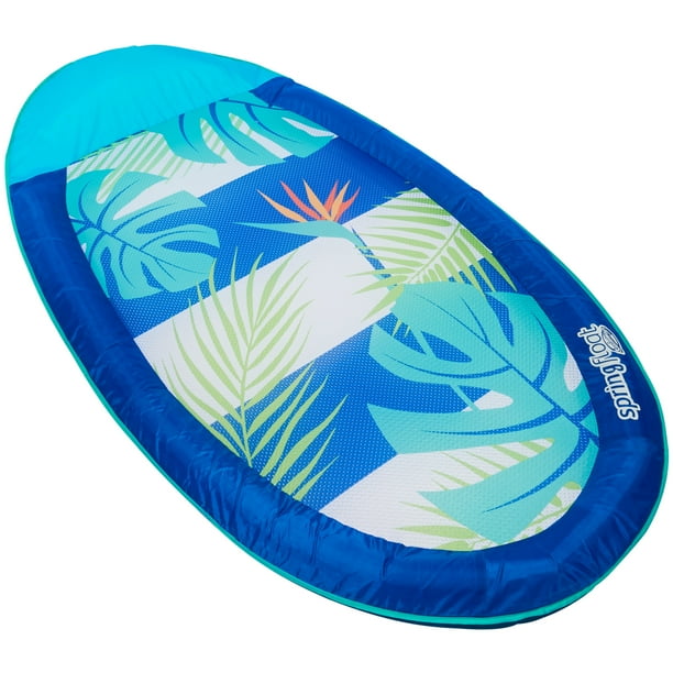 SwimWays Spring Float Inflatable Pool Lounger with Hyper-Flate Valve ...