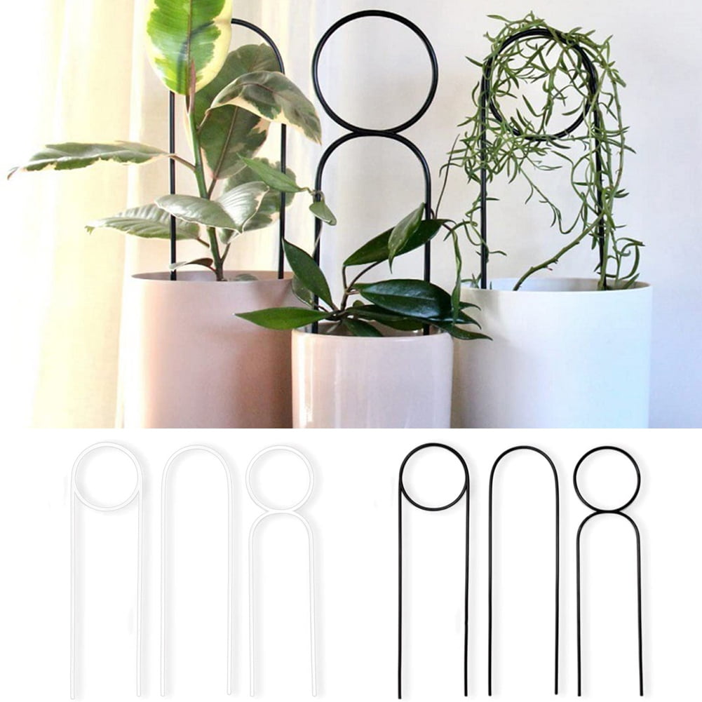 Shenmeida Plant Support Stake, 3Pcs Metal Garden Plant Supports, Green ...