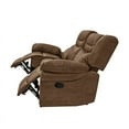 Poundex Furniture Breathable Leatherette Sofa in Dark Brown - Walmart.com