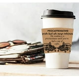 "FENGHEMINGA 50 Pack Kraft Coffee Cup Sleeves, Disposable, Fits 12oz ...