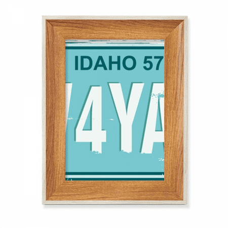 American USA Car Licence Plate Number Desktop Wooden Photo Frame ...