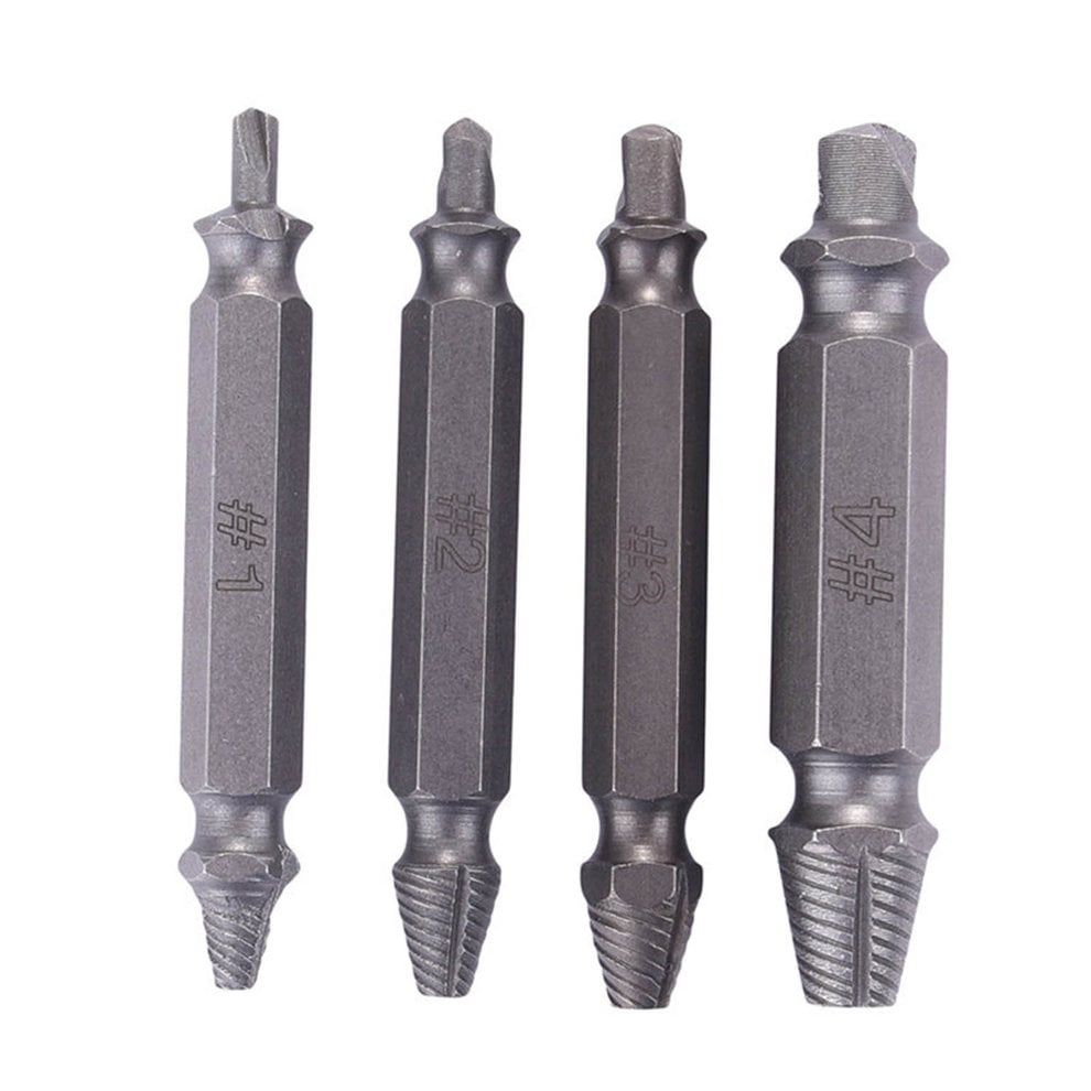 4Pcs/set Damaged Screwdriver Extractor Set Double Side Broken Screw ...
