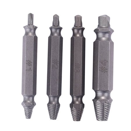 4Pcs/set Damaged Screwdriver Extractor Set Double Side Broken Screw ...