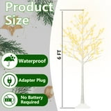 6FT LED Artificial Birch Tree for Indoor and Outdoor Decoration ...