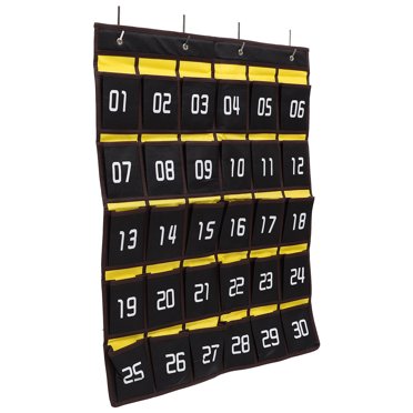 MISSLO Classroom Cell Phone Holder, 30 Clear Pockets, Wall Hanging ...