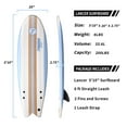 HURSO SURF Lancer 5'10'' Soft Top Foam Fish Surfboard | Durable Surf ...