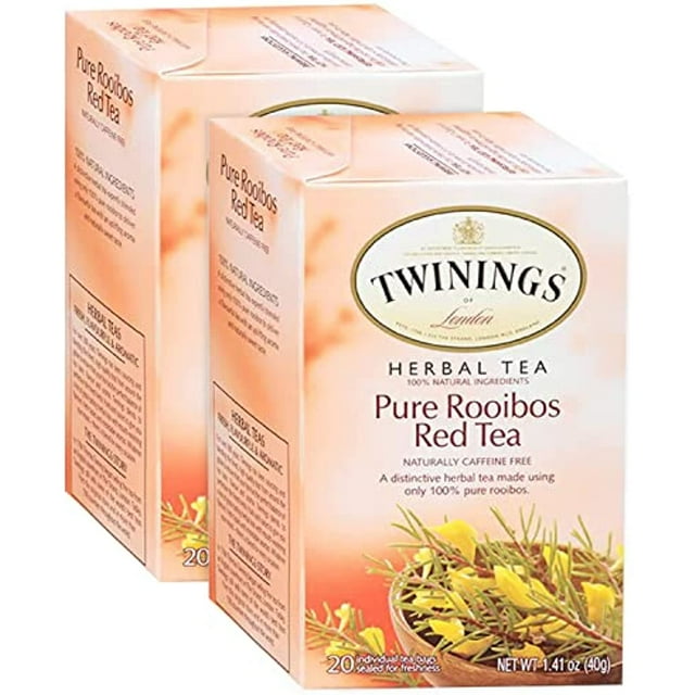 Twinings Of London Pure Rooibos Herbal Red Tea, Nutty Taste, Naturally ...