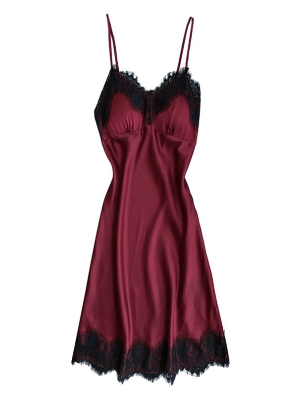 Sexy Temptation Women S Sling Lace Nightgowns Cool Thin Sleepwear V