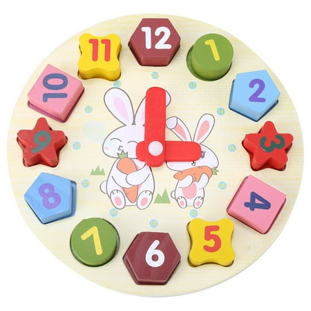 WALFRONT Children Cartoon Rabbit Puzzle Educational Wooden Digital ...