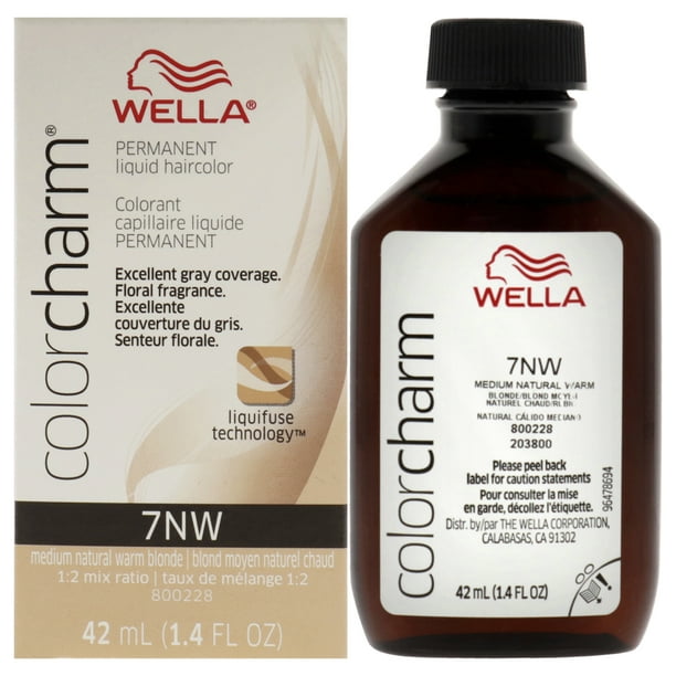 Wella Color Charm Permanent Liquid Haircolor - 7NW Medium Natural Warm ...