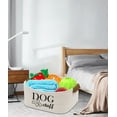Brabtod Square Dog Toy Basket Storage Cotton Rope Storage Basket Pet ...