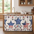 4th of July Cabinet Curtains 28"W x 51"L,Dustproof Sink Skirt Curtain ...