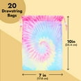 Bulk 20 Pack Goodie Tie-Dye Colored Drawstring Bags for Parties, Treats ...