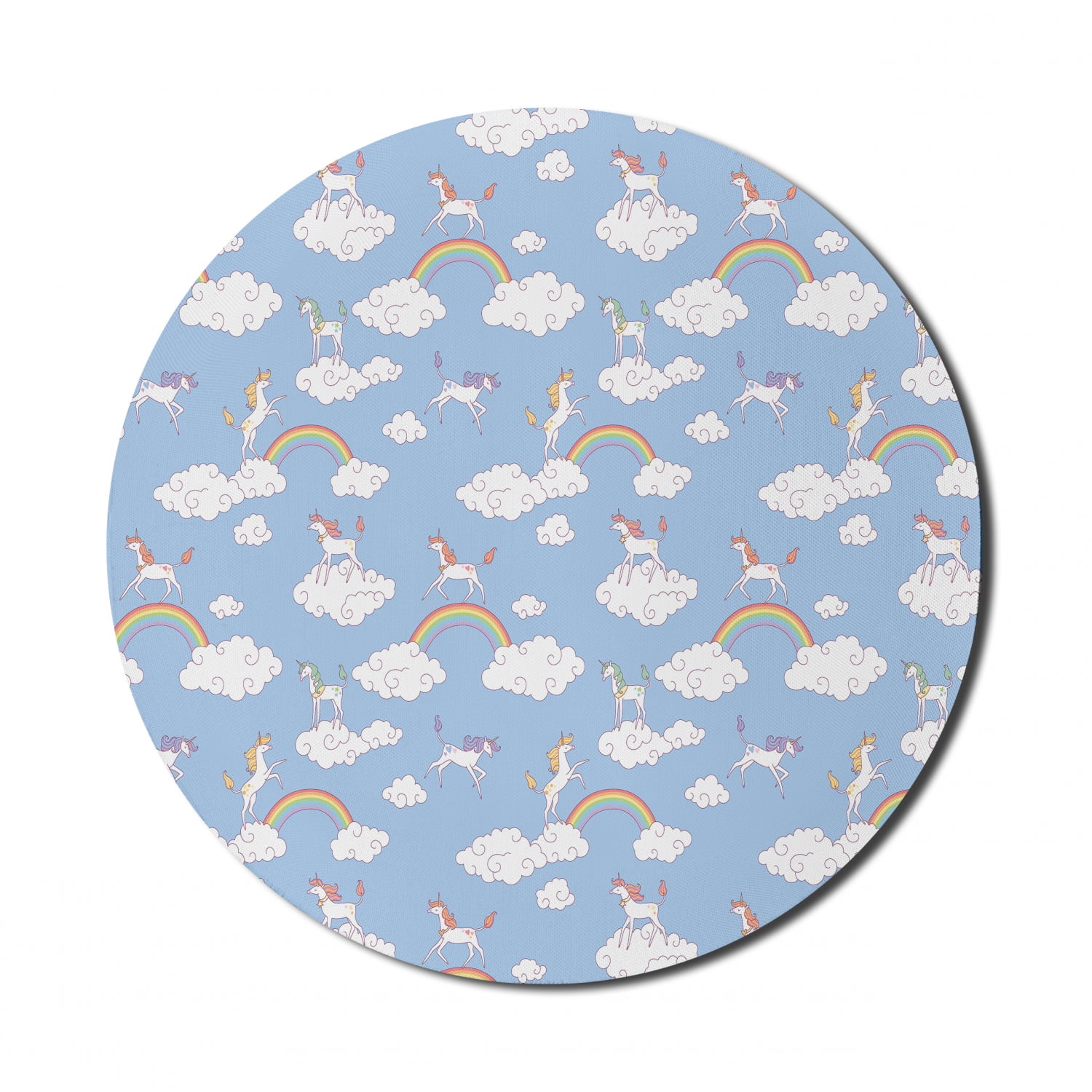 Cartoon Mouse Pad for Computers, Mythical Creatures Walking and Jumping ...