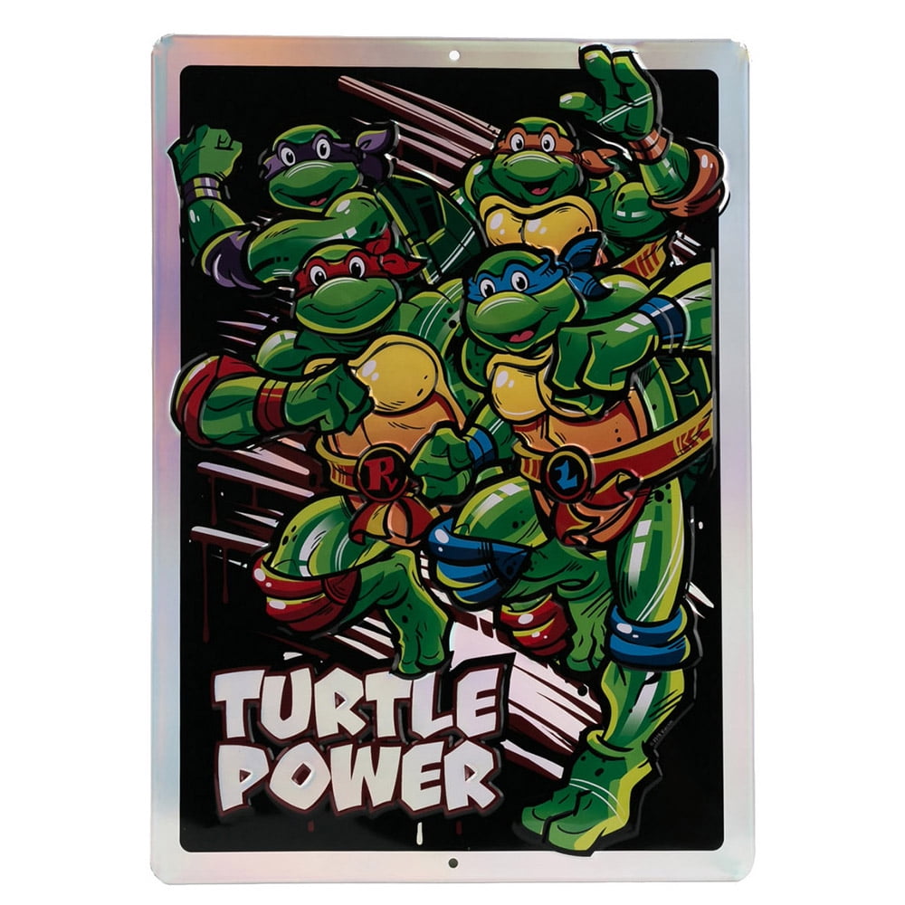 Teenage Mutant Ninja Turtles Embossed Metal Sign - Walmart.com ...
