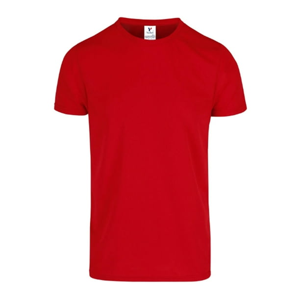 Playera Cuello Redondo para Caballero, Color Rojo, Talla Mediana, 100% Poliéster. Yazbek C1302 ...