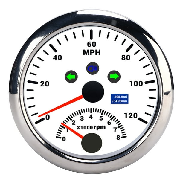 Digital GPS Speedometer,85mm 0‑120MPH GPS Speedometer Tacho Meter Gauge ...