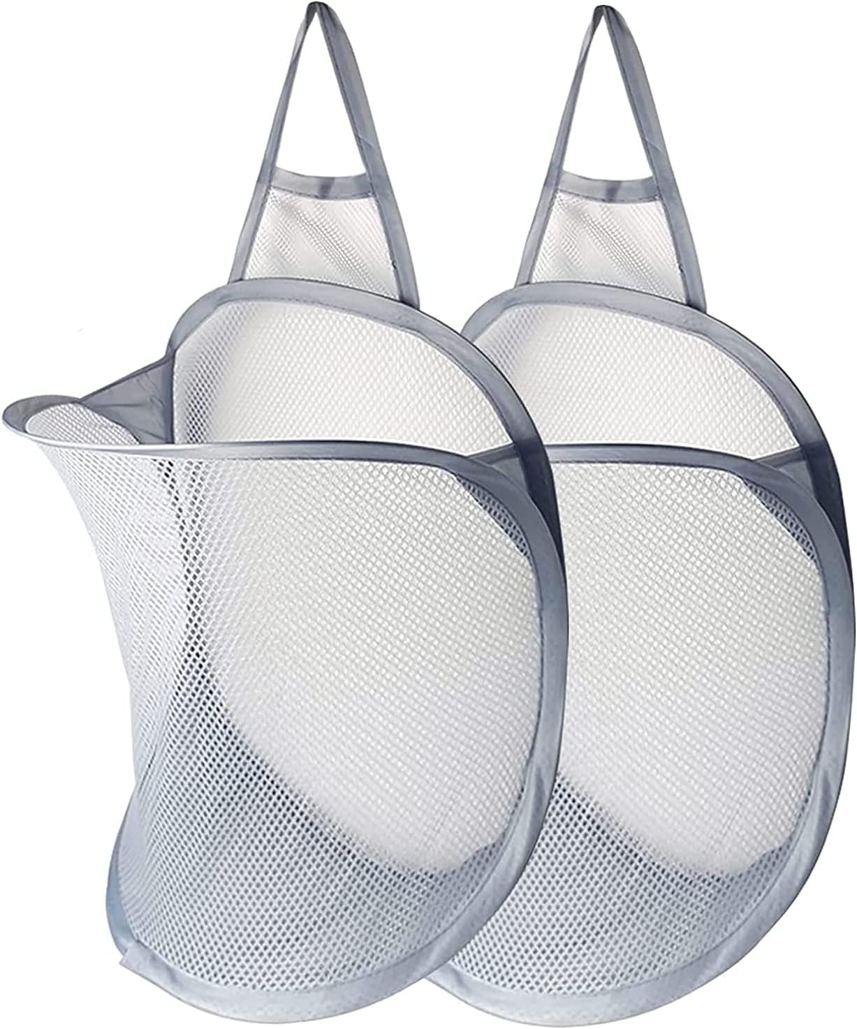 Visland Mesh Collapsible Small Wall Hanging Laundry Baskets, Hanging ...