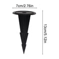 Black Plastic Garden Stake Ground Spike Base for Solar Lights ...