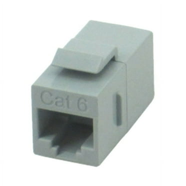 NavePoint CAT6 UTP Inline Keystone Coupler, RJ45 Female to RJ45 Female ...