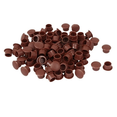 Uxcell 100Pack 6mm(1/4") Dia Plastic Screw Hole Plugs Cover for ...