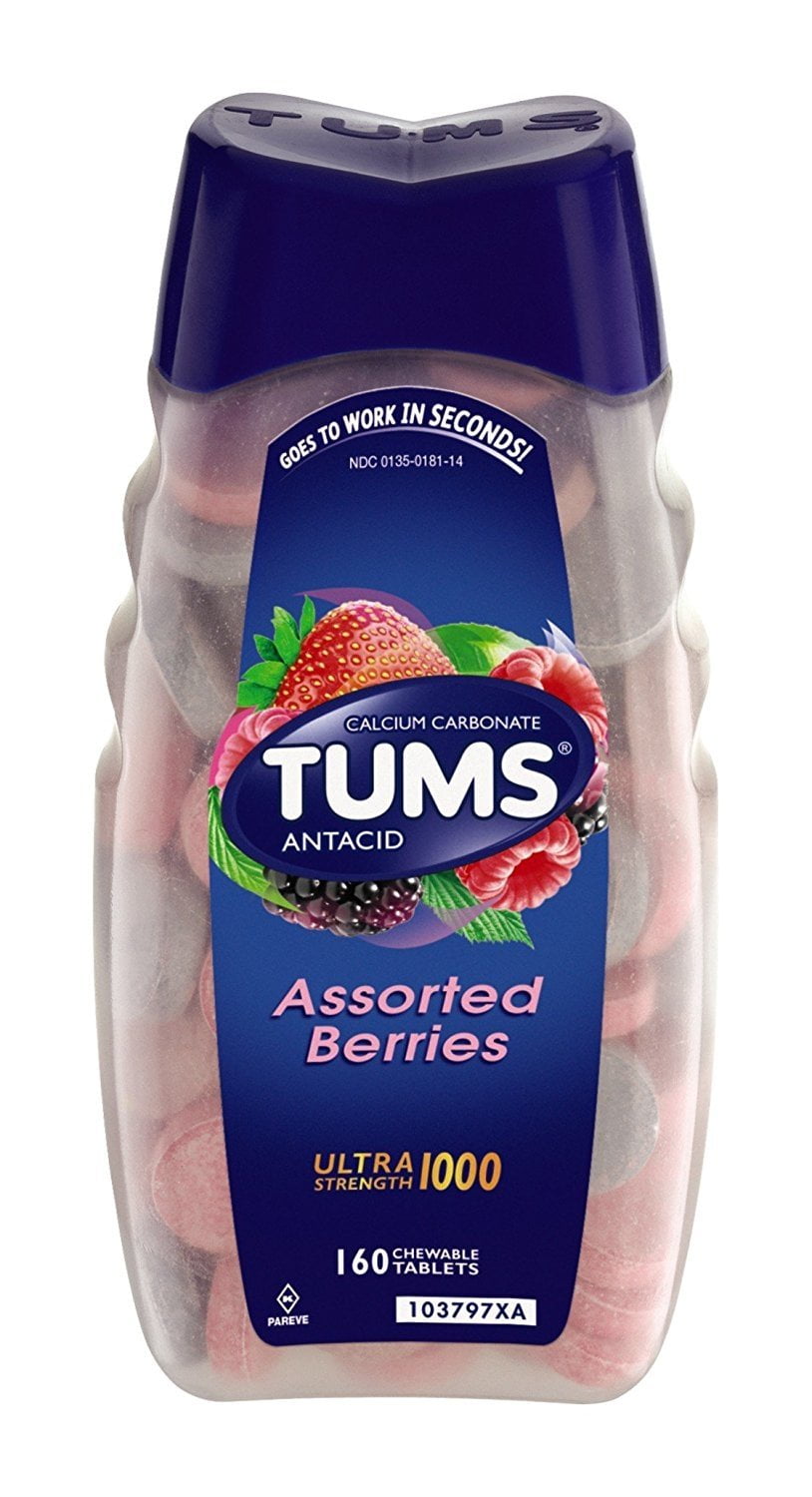 Tums Ultra Strength 1000 ,Antacid Chewable Tablets, Assorted Berries ...