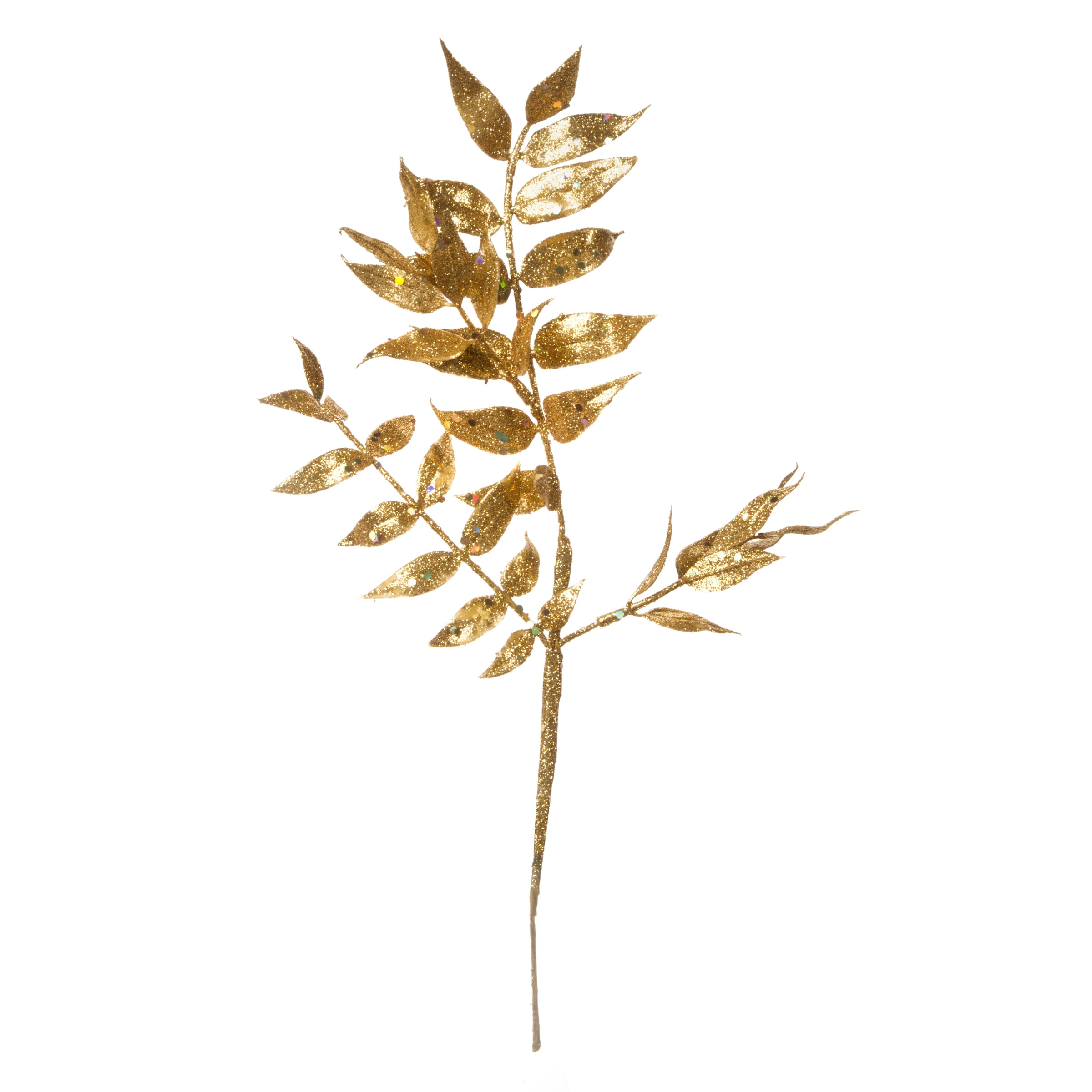 Darice Gold Leaves Pick Glitter 12 inches 4 tips - Walmart.com