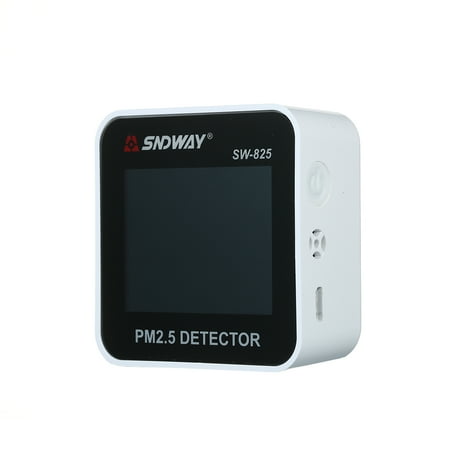 SNDWAY SW-825 HD LED Digital Display Air Quality Analyzer Mini USB Rechargeable PM2.5 Detector ...