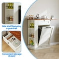 Uforic Kitchen Tilt Out Trash Can Cabinet with Drawer & Drop Leaf ...