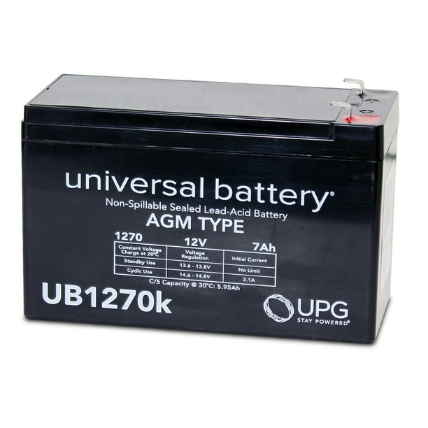 UPG 40800 UB1270 12V Battery Only12V 7 Amp - Walmart.com