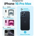 CFHADD-Shockproof for iPhone 16 Pro Max Case, [Camera Protection ...