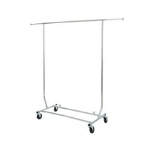 Mainstays Adjustable Rolling Garment Rack Metal Chrome, White, 84 ...