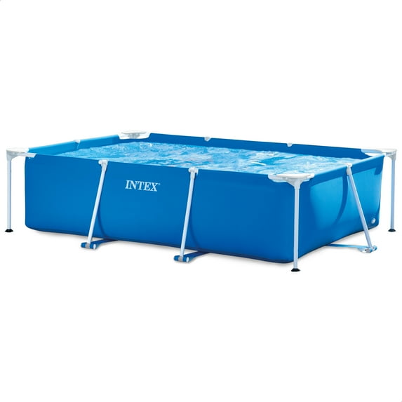 Intex 8.5ft x 26in Fast Set, Rectangular Frame Above Ground Pool for ...