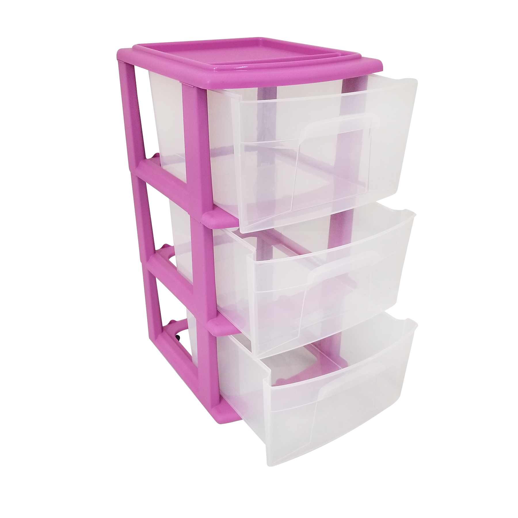 Storage Drawer Carts Bold Lime HOMZ Medium Width Plastic Storage 3 ...