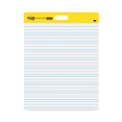 Self-Stick Wall Pad, Manuscript Format (primary 3" Rule), 20 White 20 X ...