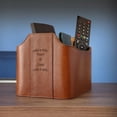 Londo Leather Remote Control Organizer and Caddy with Tablet Slot ...