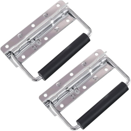 Set Of 2 Hinged Spring Handles (12.5 X 4 Cm) With 6 Holes - Silver ...