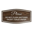 Fancy Please Do Not Flush Anything Except Toilet Paper Sign | Easy ...