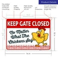 Keep Gate Closed No Matter What The Chickens Say, Chicken Coop Sign ...