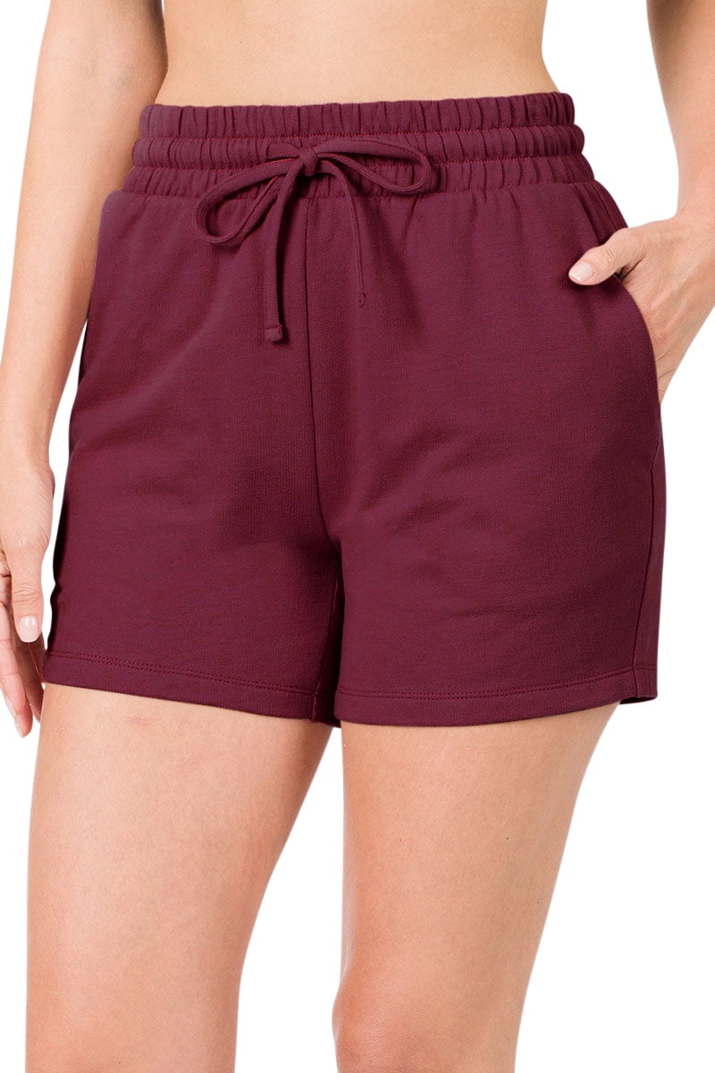 Niobe Clothing Womens French Terry High Waist Cotton Shorts - Walmart.com