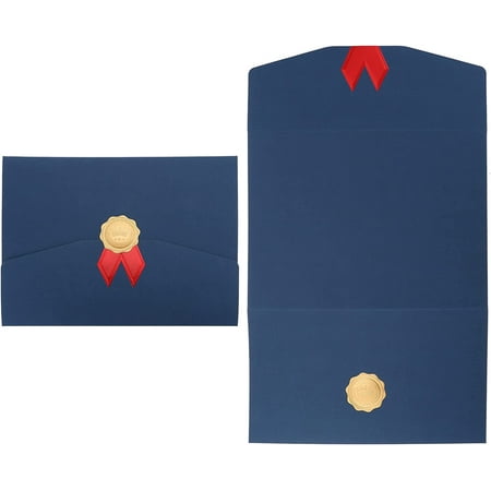 2pcs Delicate Paperboard Diploma Holders Letter of Commendation Folding ...