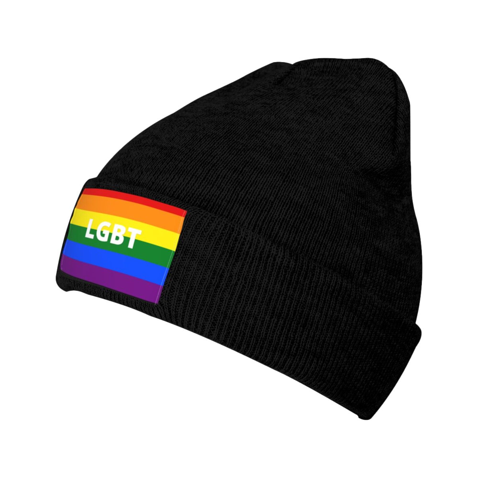 ZICANCN Knit Beanie Hat-Rainbow Lgbt Lesbian Winter Cap Soft Warm ...